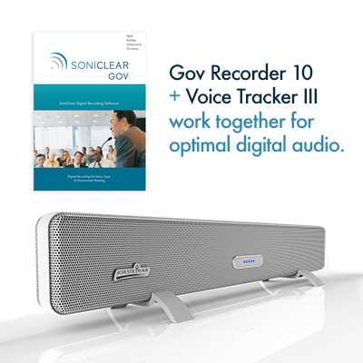 Voice Tracker 3 Array Microphone for Government Meetings